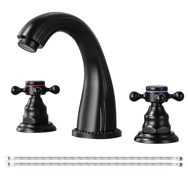 Reviews for AKLFGN 8 in. Widespread Double Handle Bathroom Faucet 3 ...