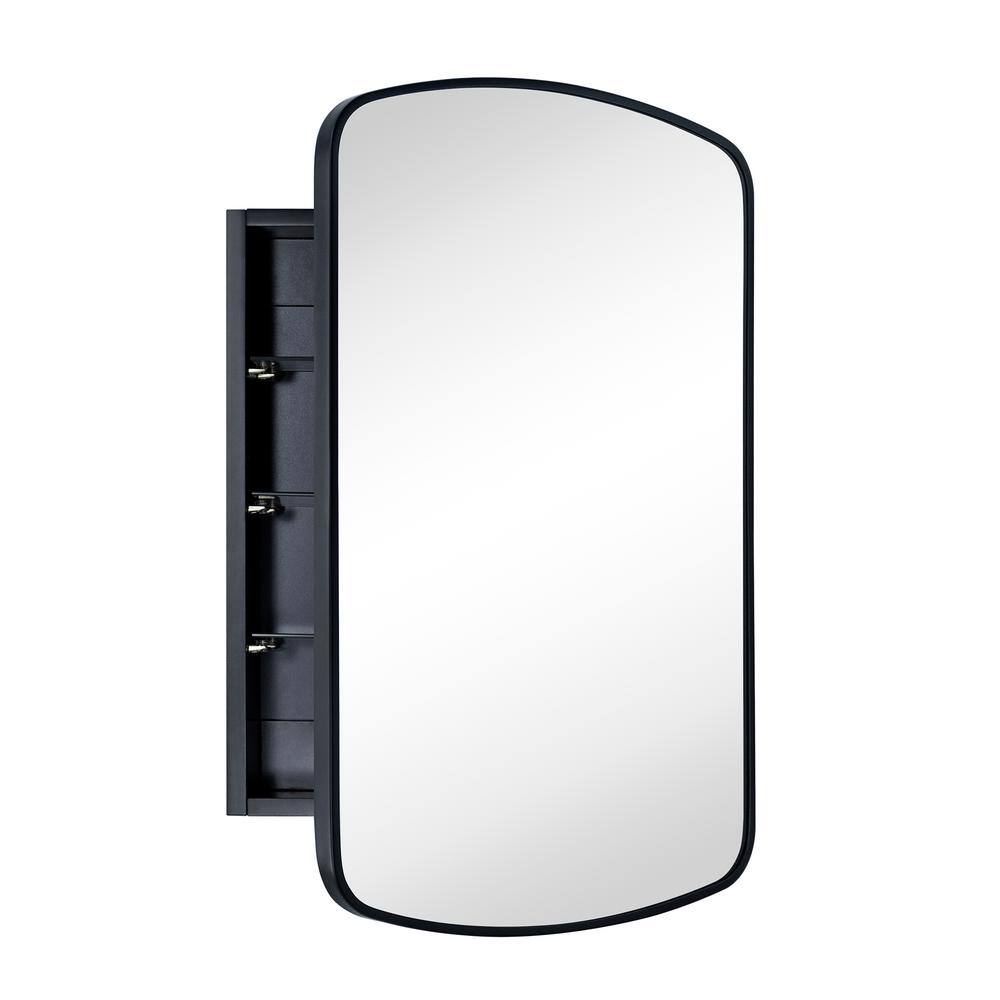 TEHOME 18 in. W x 27 in. H Arched Recessed and Surface Mount Metal ...