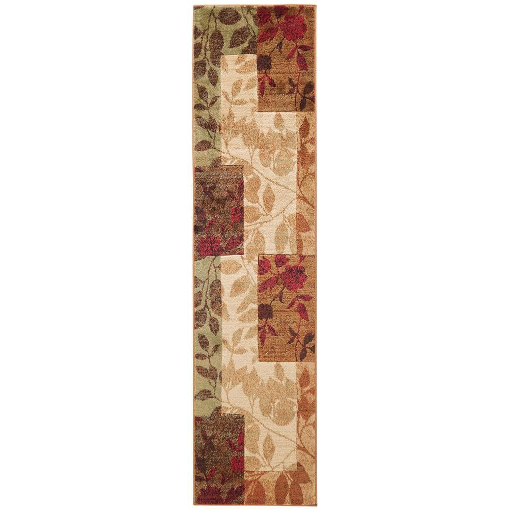 Home Dynamix Tribeca Beige/Brown 2 ft. x 6 ft. Geometric Runner Rug 6FT ...