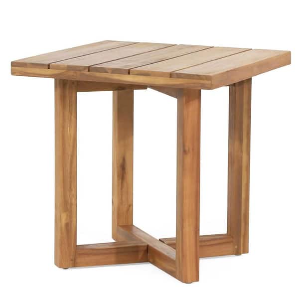 Square Wood Outdoor Side Table L0BSNF1N84 - The Home Depot