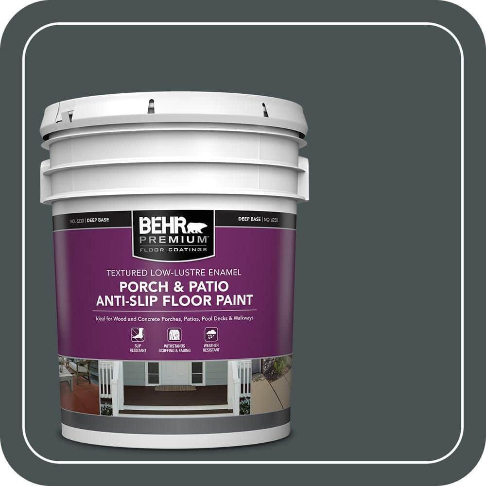BEHR PREMIUM 5 gal. #720F-7 Dark as Night Textured Low-Lustre Enamel ...