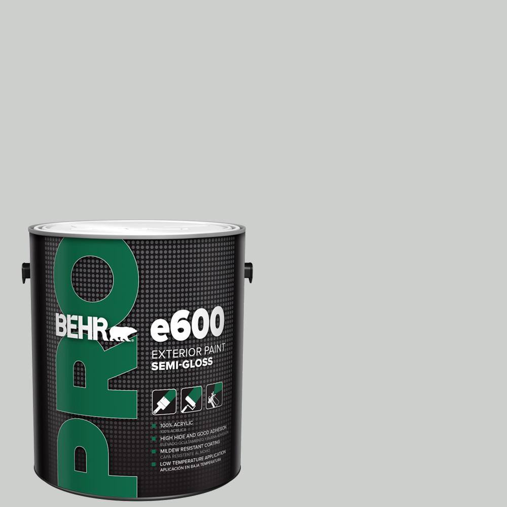 BEHR PRO 1 gal. #N460-2 Planetary Silver Semi-Gloss Acrylic Exterior ...