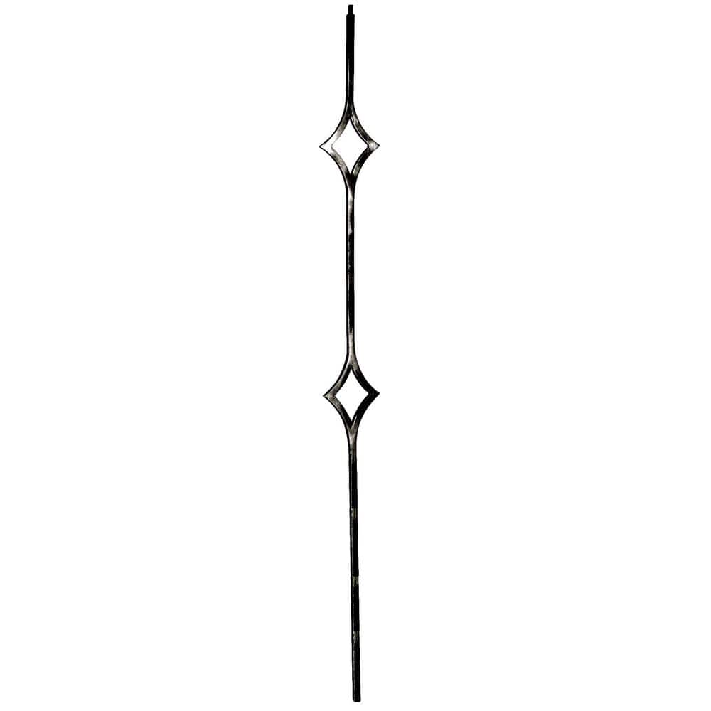 arteferro 44 in. x 4-3/4 in. Double Diamond Warm Nickel Powder Coated ...