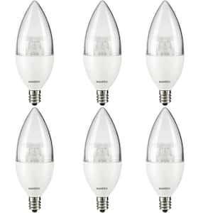 Sunlite 60-Watt Equivalent B12 Torpedo Tip E12 Candelabra Base ENERGY STAR Dimmable Chandelier ...