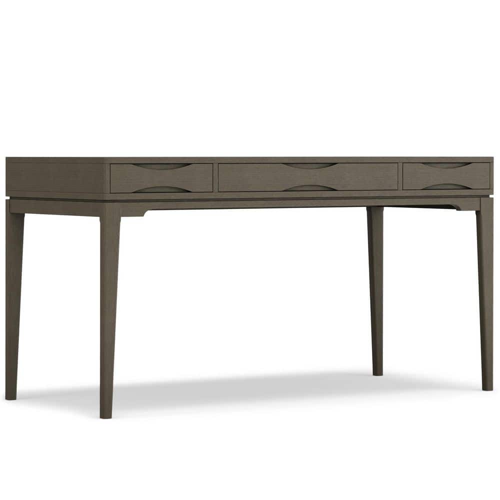 Simpli Home Harper Solid Hardwood Mid Century Modern 60 in. Wide Desk ...