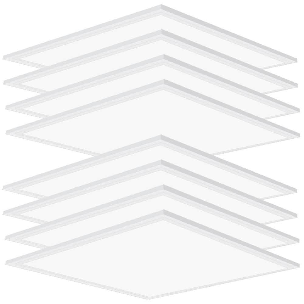 Bieuoram 2 ft. x 2 ft. 5800 Lumens Integrated LED Flat Panel Light ...