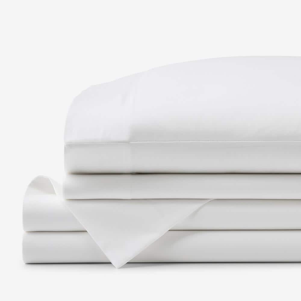 The Company Store Company Cotton White Sateen Twin XL Sheet Set 51339L ...