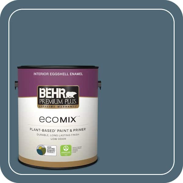 BEHR PREMIUM PLUS 1 gal. #S470-6 Shipwreck Eggshell Enamel EcoMix Plant ...