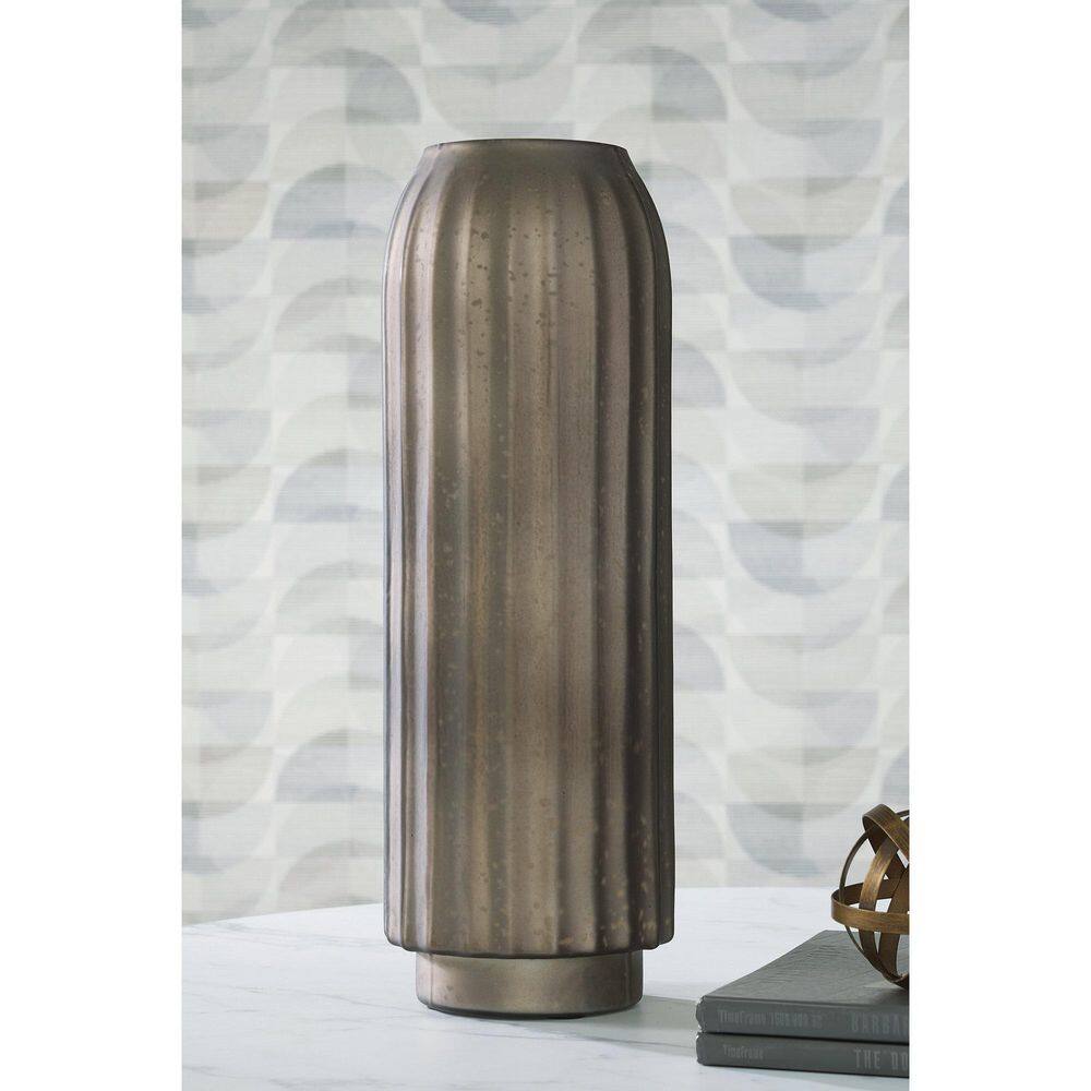Signature DESIGN BY ASHLEY Briarcott 18 in. Brown Glass Cylinder ...