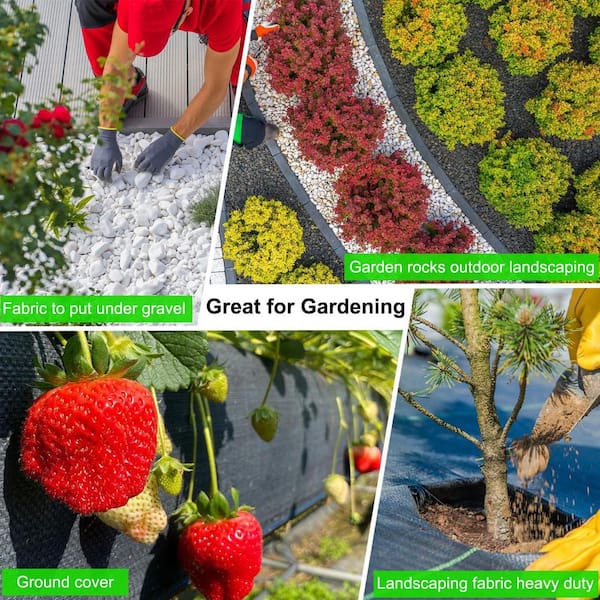 Basketball Yard Guard 3.2 Oz Heavy Duty Weed Barrier Landscape Fabric ...