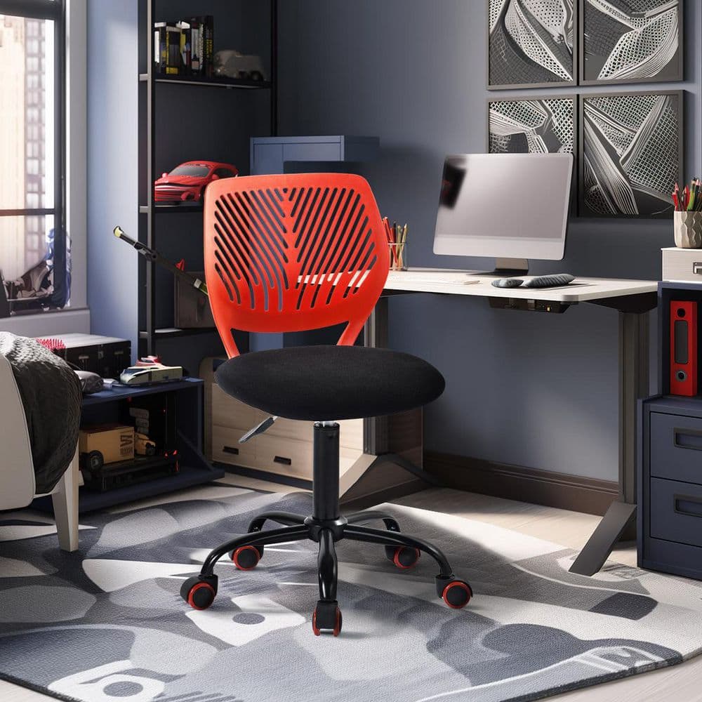 Homy Casa Carnation Fabric Adjustable Height Ergonomic Office Chair in ...