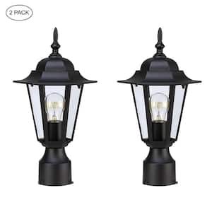 Hukoro Allison 1-Light Matte Black Aluminum Hardwired Outdoor Weather ...