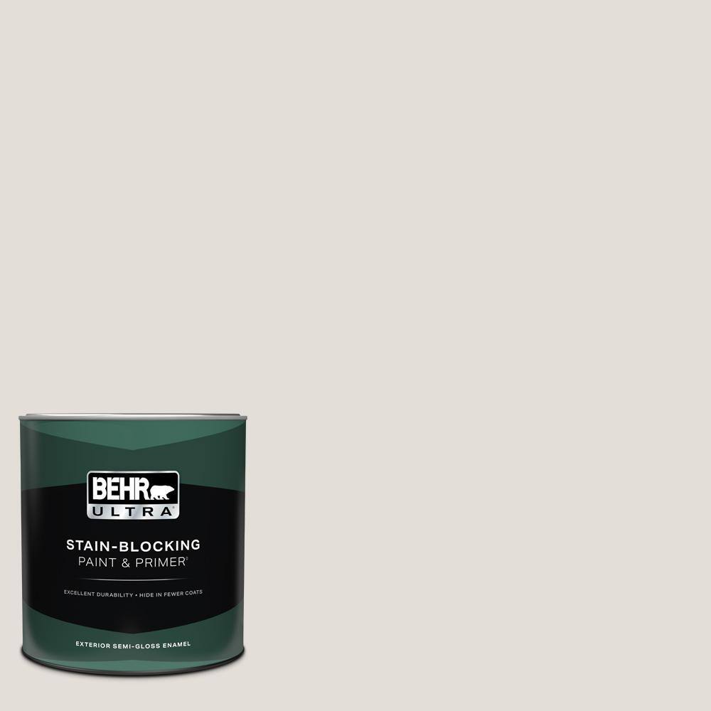BEHR ULTRA 1 qt. #BWC-21 Poetic Light Semi-Gloss Enamel Exterior Paint ...