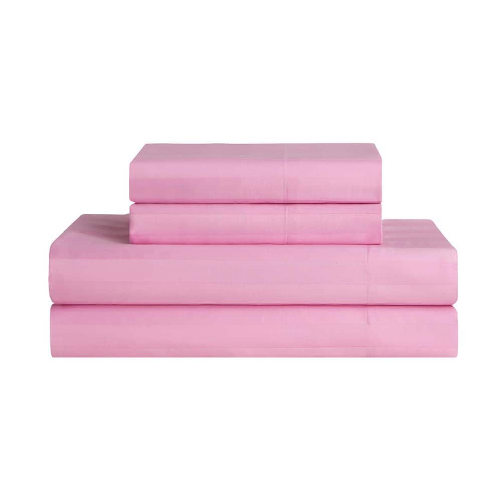 The Sheet Lab Regal Dreams 4-Piece Lilac Sachet Striped Cotton Queen ...