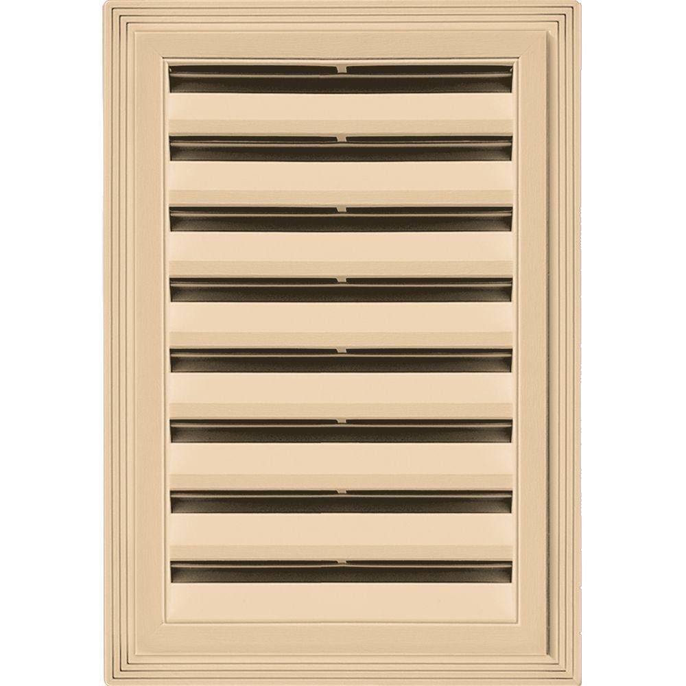 Builders Edge 12 in. x 18 in. Rectangle Gable Vent #045 Sandstone Maple ...