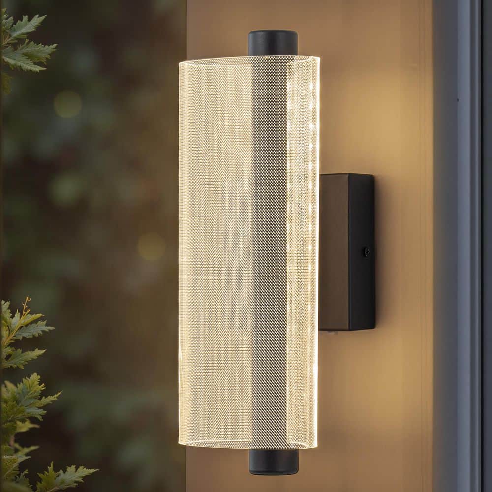 Laplusbelle Black Color Changing 3000K/4000K/5000K Outdoor LED Wall ...