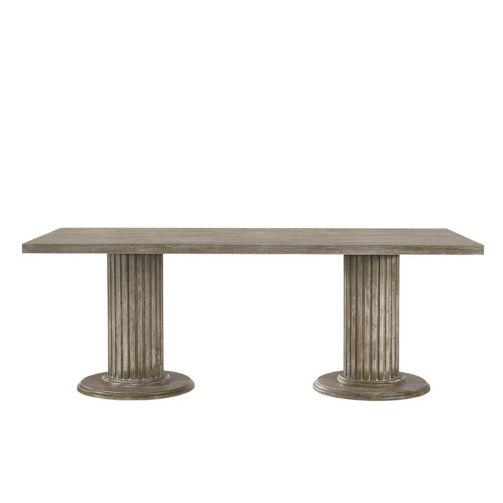 Acme Furniture Gabrian Classic Reclaimed Gray Wood 39 in. Double ...
