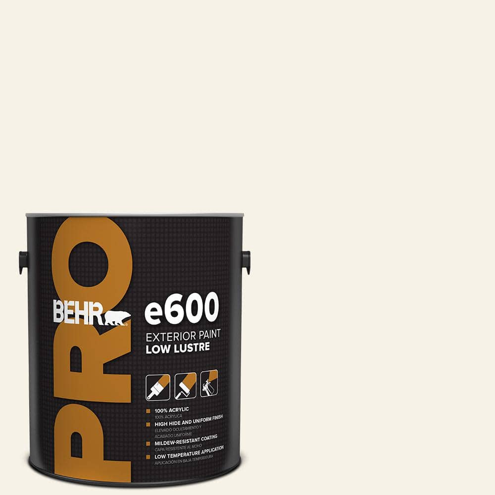 BEHR PRO 1 gal. #W-F-400 Swan Wing Low Luster Exterior Paint PR62001 ...