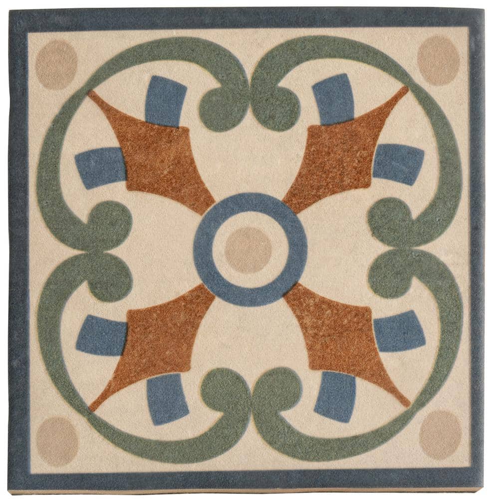 Apollo Tile Terralis 6 in. x 6 in. Matte Terracotta Blue, Green ...