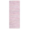 SAFAVIEH Rag Rug Light Pink/Multi 2 ft. x 5 ft. Striped Runner Rug ...