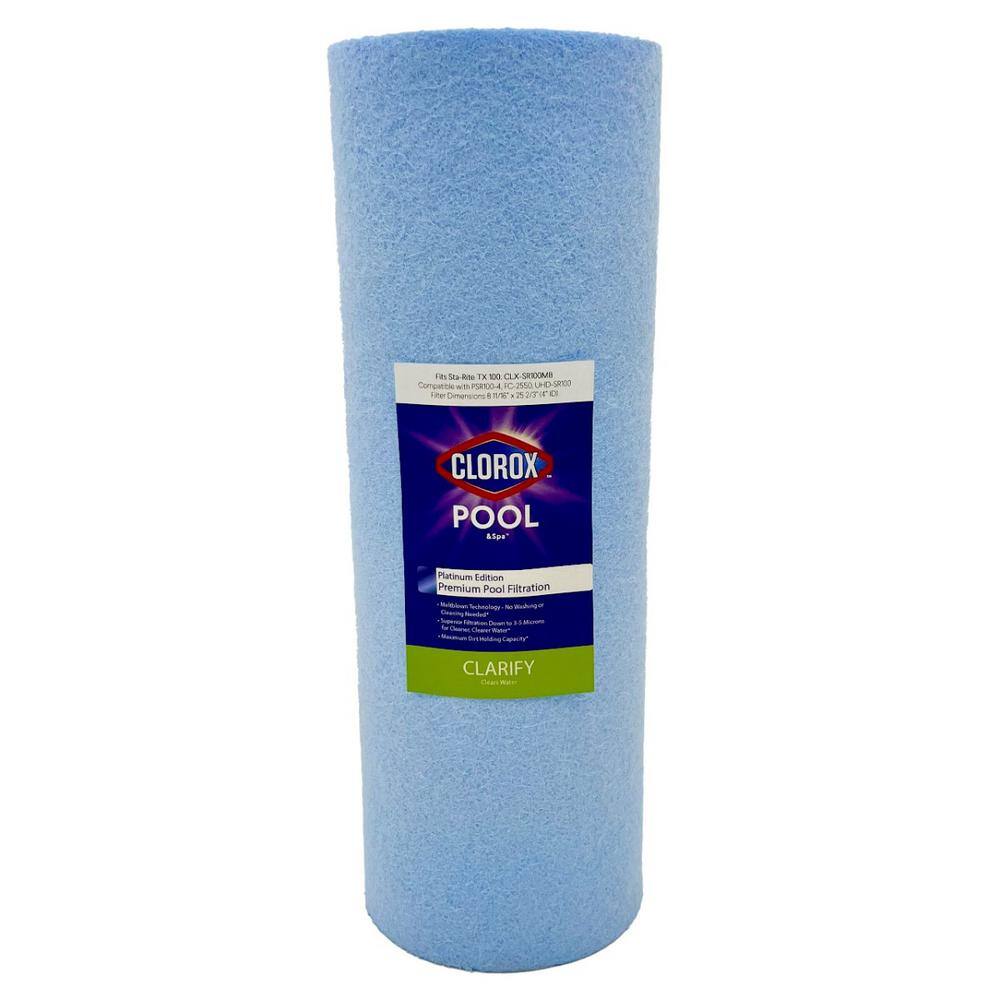 Clorox Platinum Edition 8.69 in. Dia Premium Pool Filter Cartridge ...