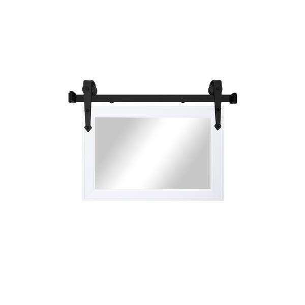 Rayne Mirrors (33 in. W x 22 in. H) Gallery White Modern Rustic ...