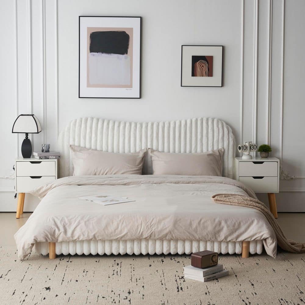 CHRISTOPHER KNIGHT HOME Orion White Boucle Fabric Upholstered Solid ...