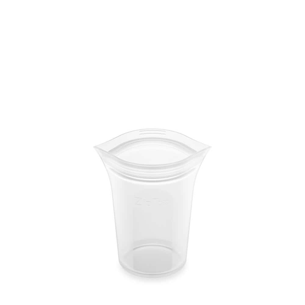 Zip Top 8 oz. Frost Reusable Silicone Small Cup Zippered Storage ...