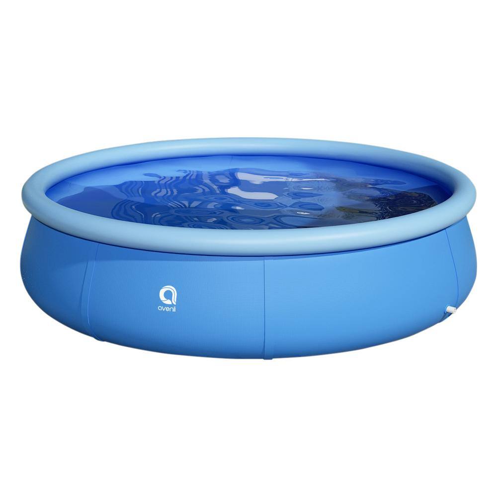 Kingdely 10 ft. Round 30 in. D Family Inflatable Pool Outdoor Garden ...