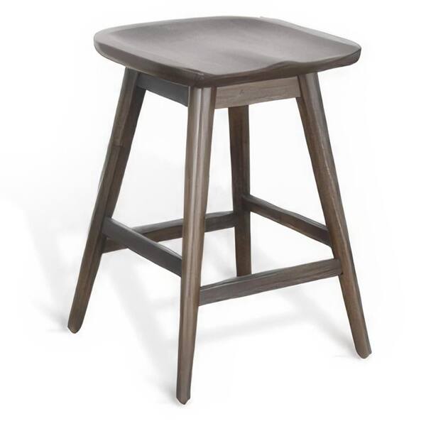Benjara Ameri Brown Wood Frame Counter Height Stool (Set of 2) BM325356 ...
