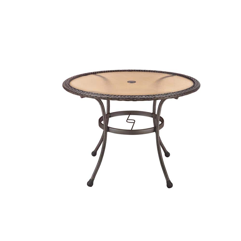 StyleWell Mix and Match Wicker Outdoor Bistro Dining Table FWS60524C ...