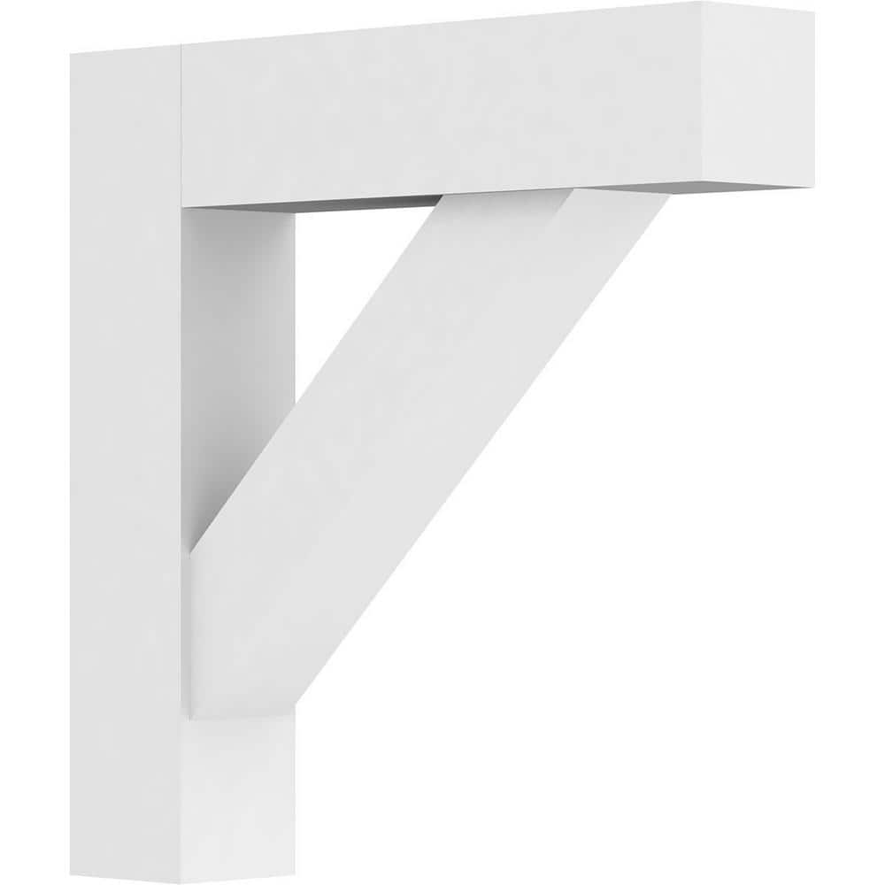 Ekena Millwork 3 in. x 18 in. x 18 in. Traditional Bracket with Block ...