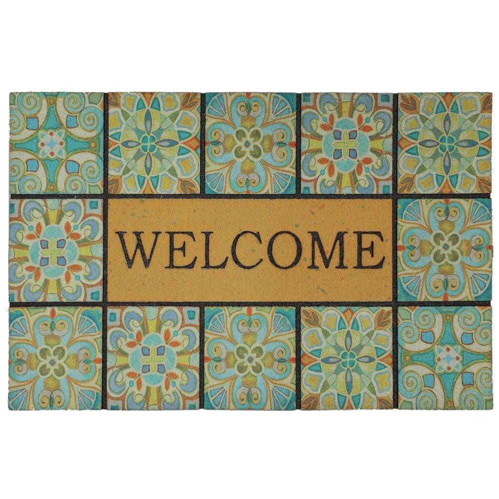 TrafficMaster Welcome Tiles 18 in. x 30 in. Door Mat 485689 - The Home ...