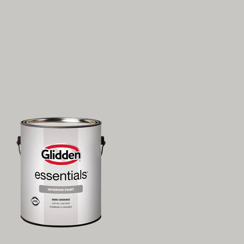 Glidden Essentials 1 gal. PPG0995-3 Silver Band Flat Interior Paint ...