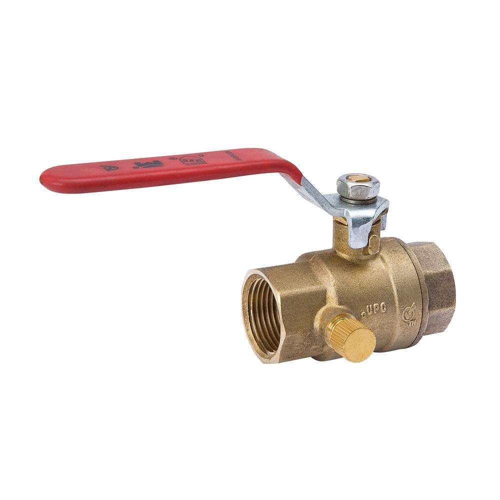 ProLine Series 1/2 in. Brass Full Port Threaded Stop and Waste Ball ...