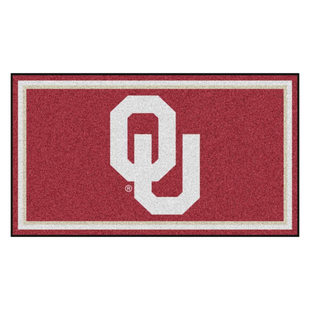 FANMATS NCAA University of Oklahoma 3 ft. x 5 ft. Ultra Plush Area Rug ...