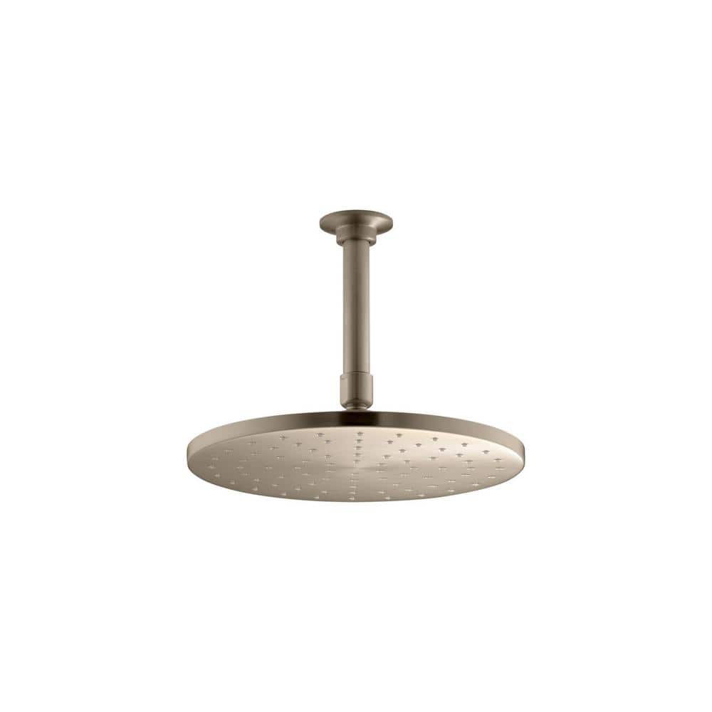 KOHLER 1-Spray Patterns 10 in. Single Ceiling Mount Rain Fixed Shower ...