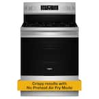 Whirlpool 30 in. 5 Burners Freestanding Gas Range in Fingerprint ...