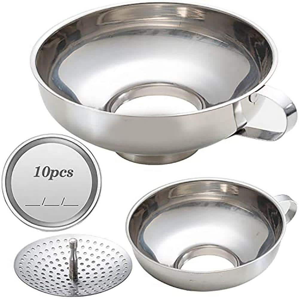 Lynzavix Stainless Steel Canning Funnel Set Food Grade Kitchen Wide ...