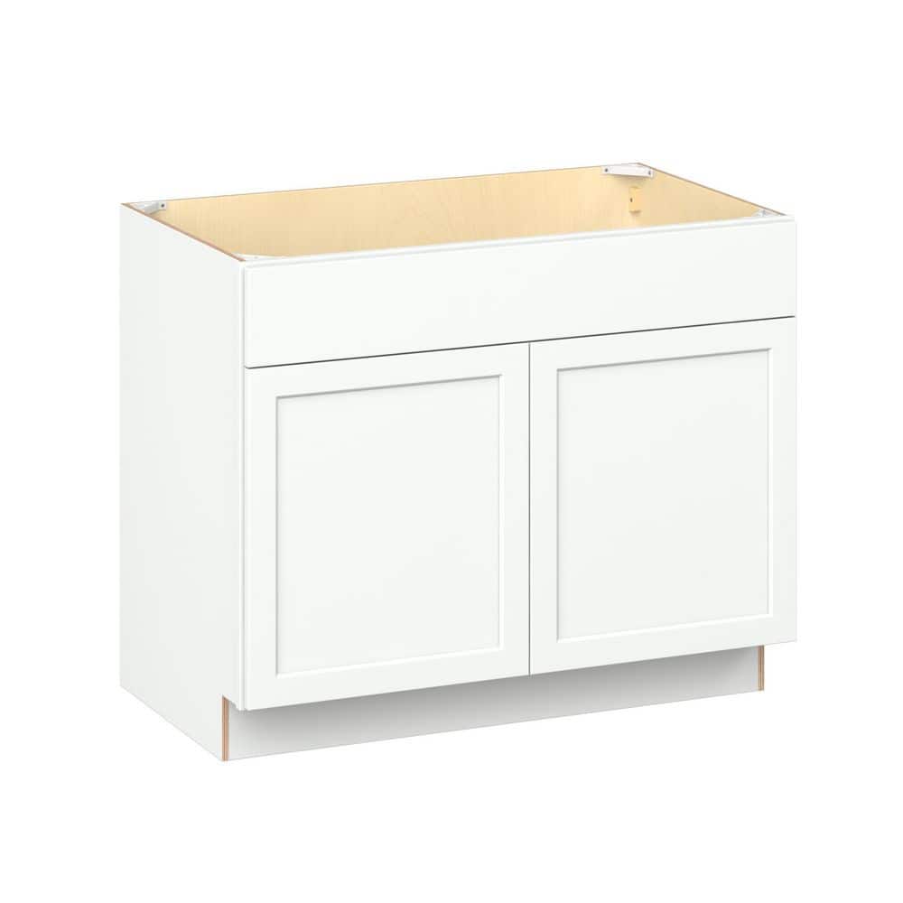 J COLLECTION Emerson Pure White Base Sink Base with 2-Door Ready to ...