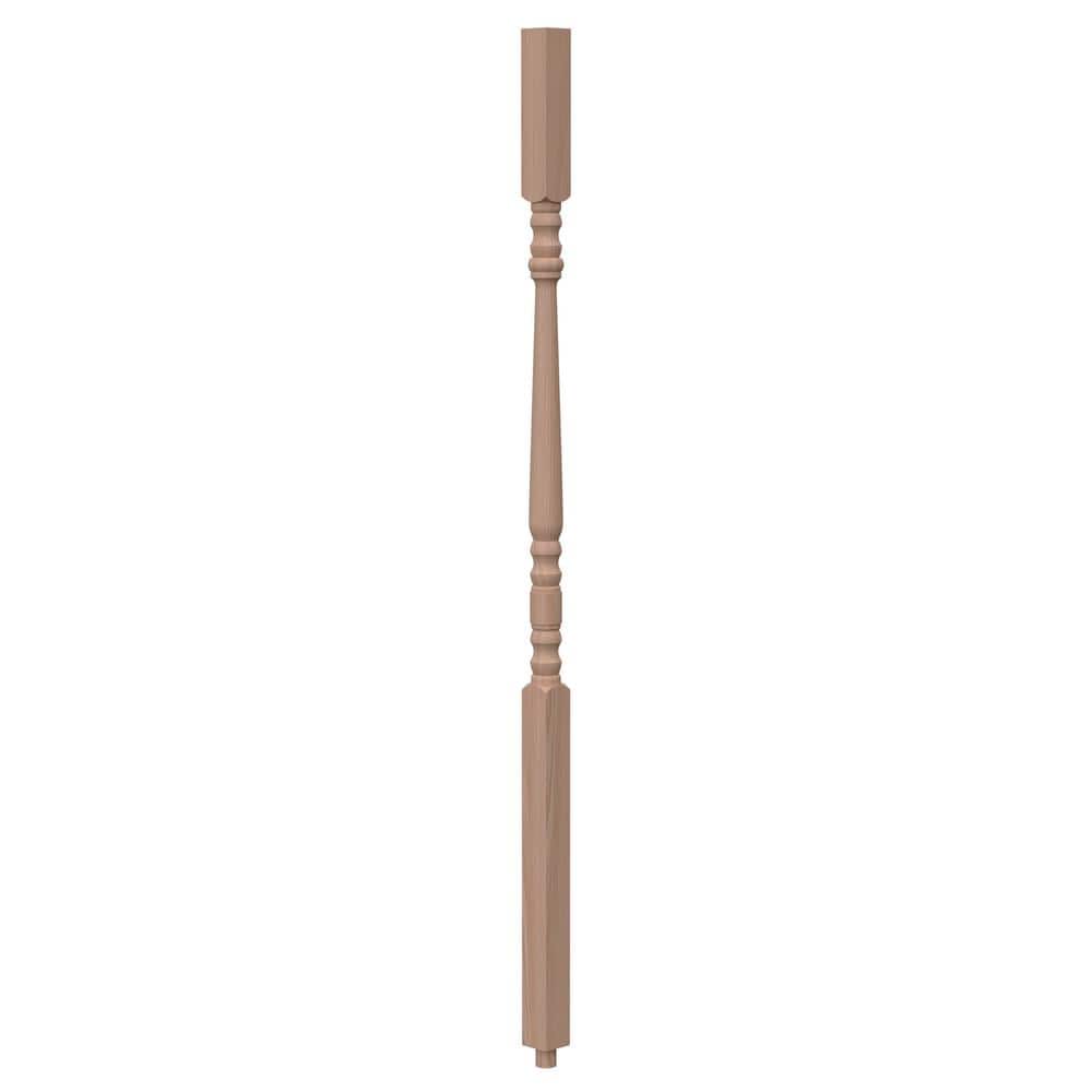 EVERMARK Stair Parts 36 in. x 1-1/4 in. 5205 Unfinished Red Oak Square ...