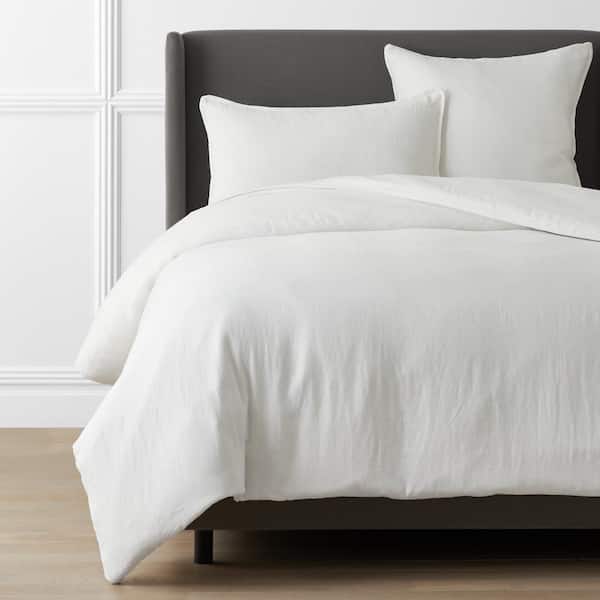 The Company Store Legends Hotel White Washed Linen Full/Queen Duvet ...