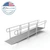 EZ-ACCESS PATHWAY 14 ft. Straight Aluminum Wheelchair Ramp Kit with ...