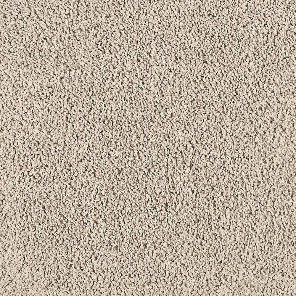 TrafficMaster Whisk and Whimsy II-Sandy Cove-Beige 34 oz. Polyester ...