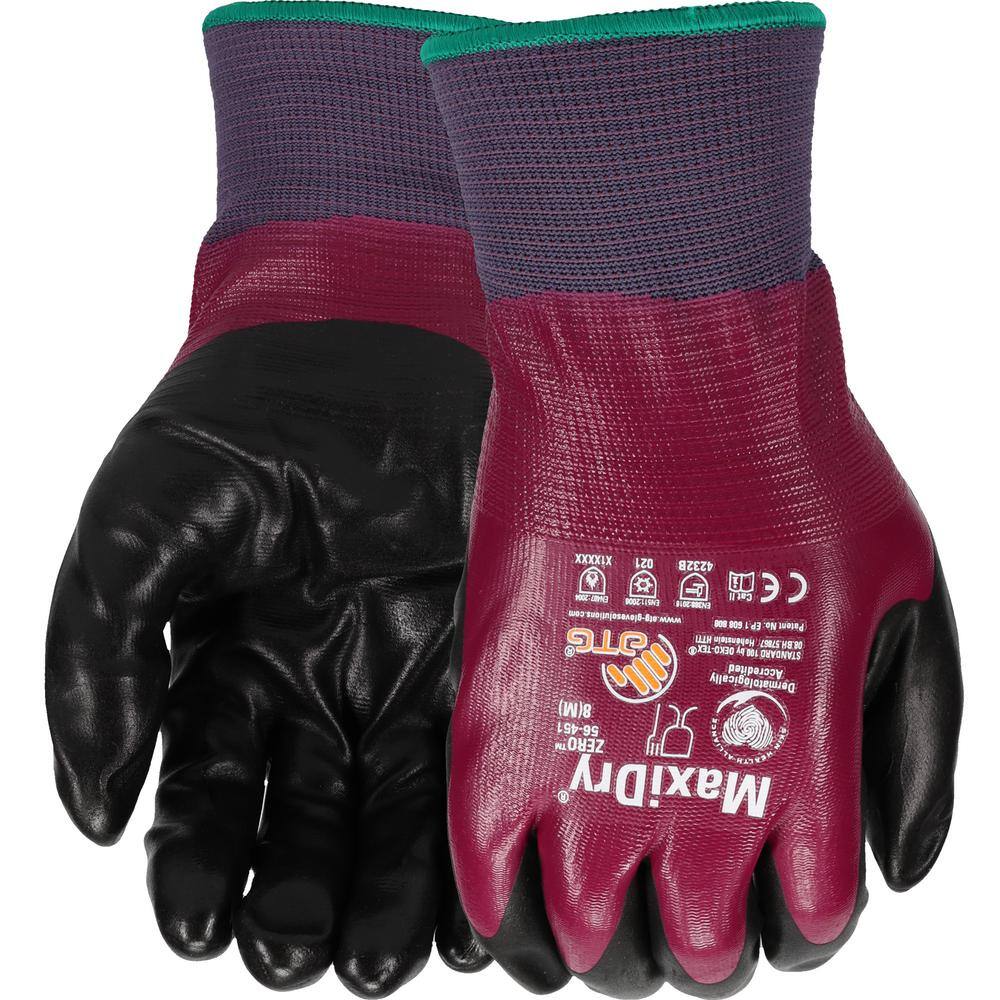 ATG MaxiDry Zero Unisex X-Large Purple Thermal Lined Double Dipped ...
