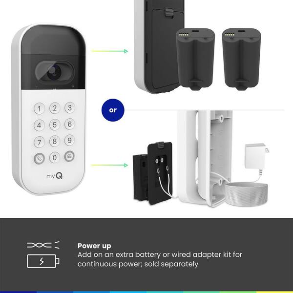 Chamberlain myQ Smart Wireless Garage Door Video Keypad MYQ-K40TXXW ...