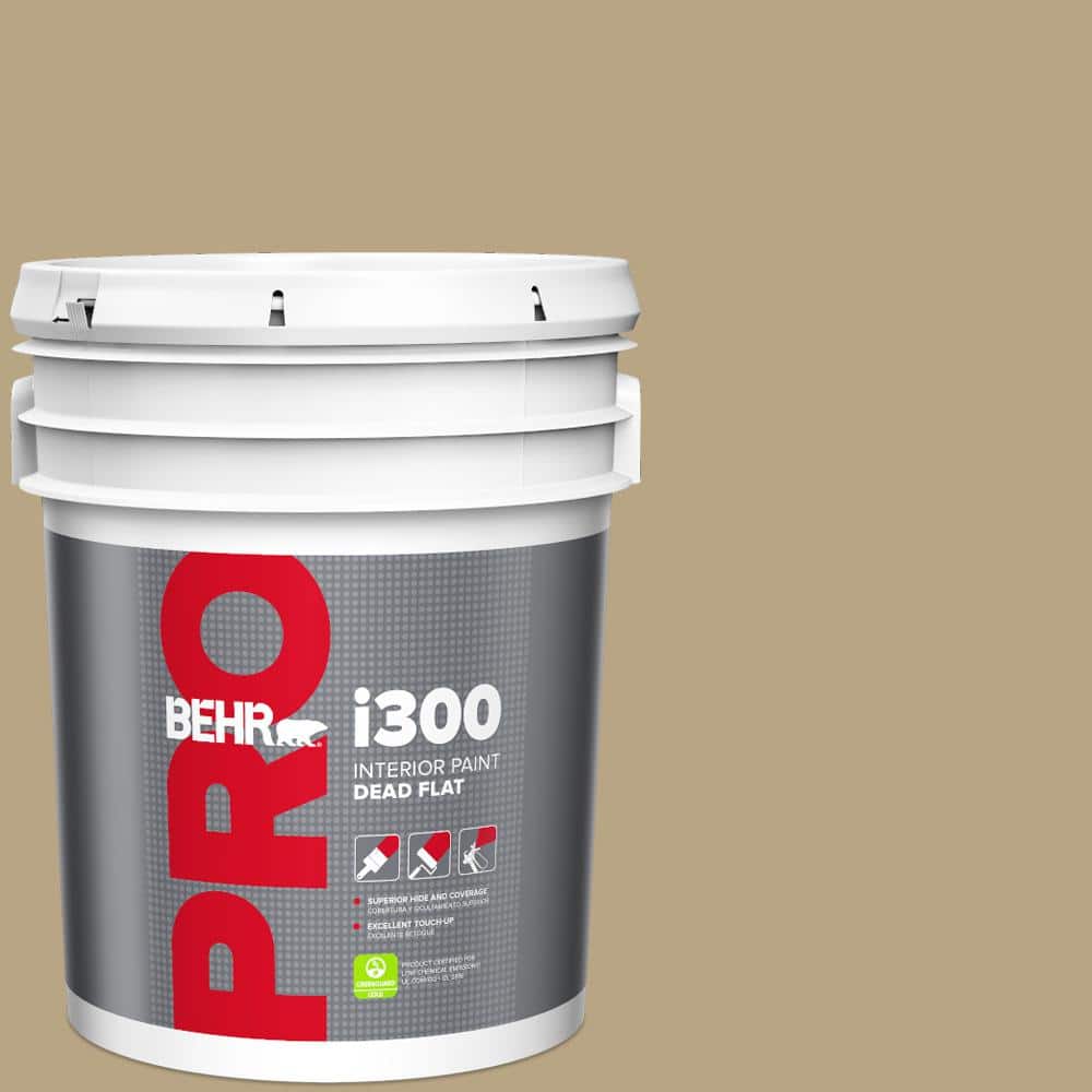 BEHR PRO 5 gal. #HDC-CT-07 Country Cork Dead Flat Interior Paint ...