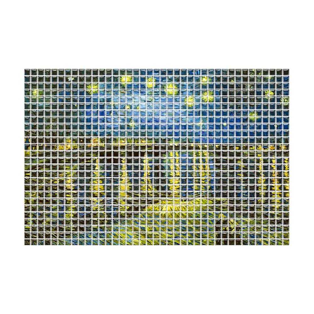 10 in. x 10 in. Starry Night PVC Wall Tile Peel and Stick Wall Decor(6 ...
