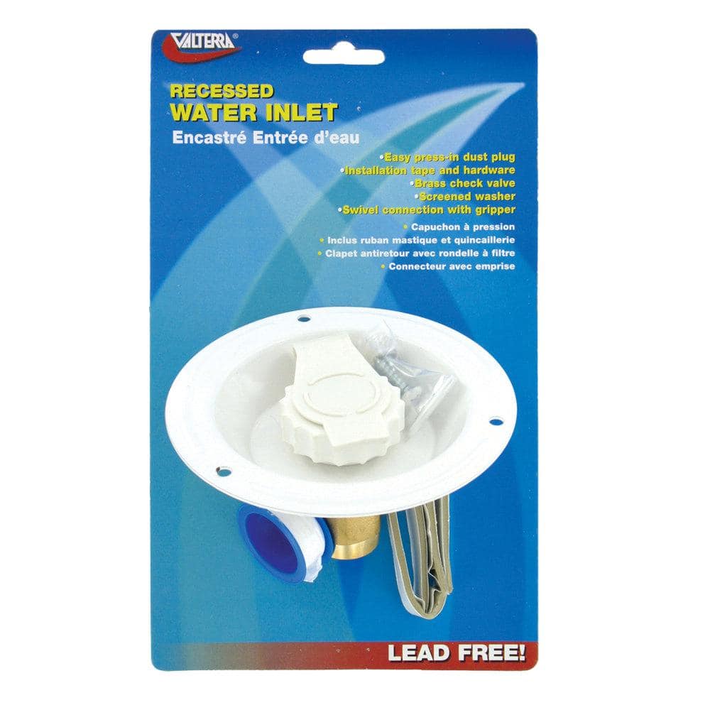 Valterra Recessed Water Inlet - FPT, White (Carded) A01-0176LFVP - The ...