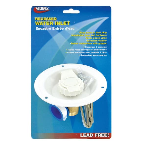 Valterra Recessed Water Inlet - FPT, White (Carded) A01-0176LFVP - The ...